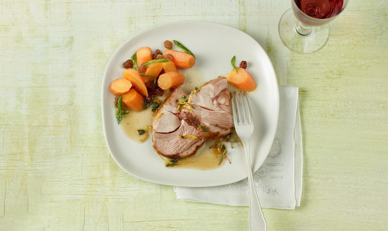 Cabri rôti au romarin, à la sauge, au citron et au marsala - Viande Suisse