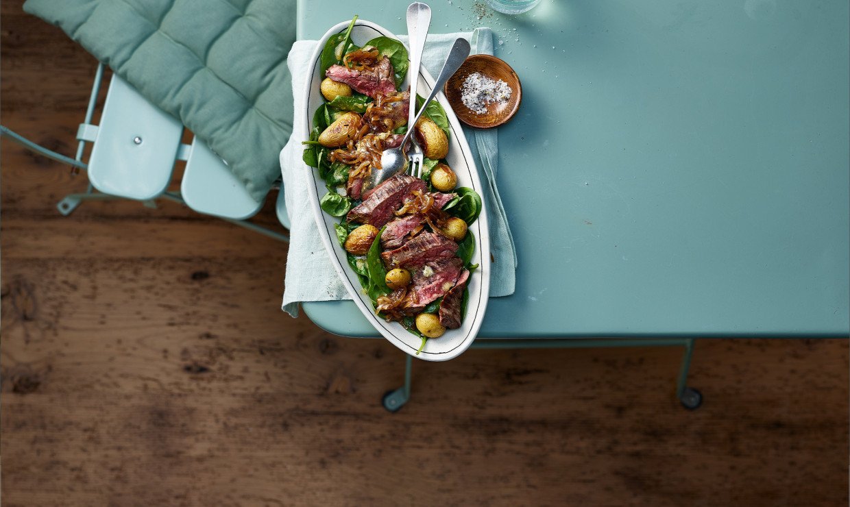 Tagliata d’outside skirt et oignons au balsamico - Viande Suisse