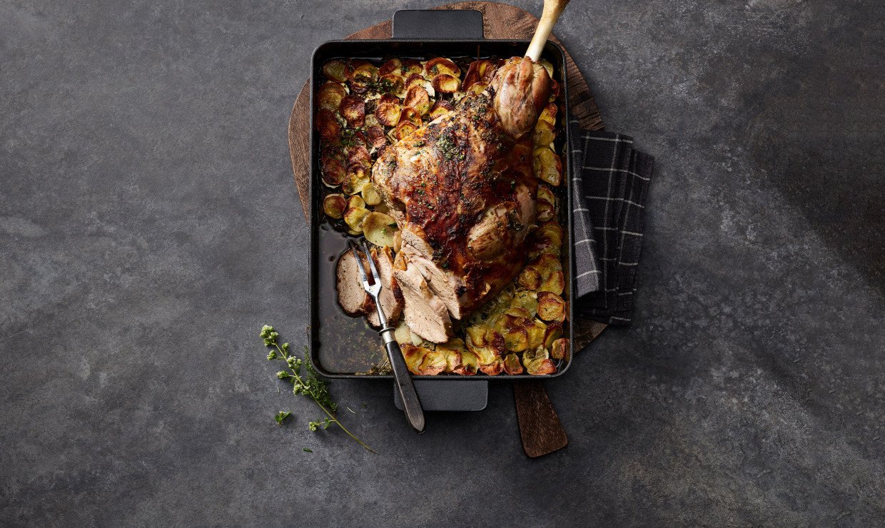 Gigot d’agneau sur tian de légumes - Viande Suisse